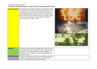 NEW The purge film opening sequence analysis report sheet | DOCX