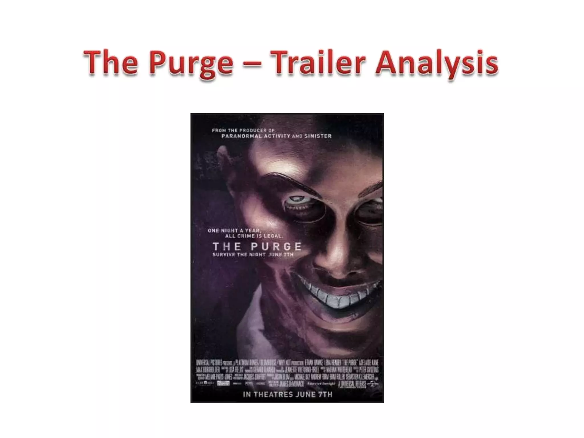 The Purge - Trailer Analysis | PPT