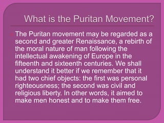 The puritan movement | PPT