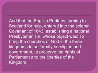 The puritan movement | PPT
