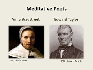 The puritan poetry of anne bradstreet prologue | PPTX