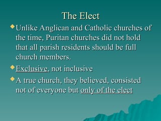 The History of the Puritan Church and their Peoples.ppt