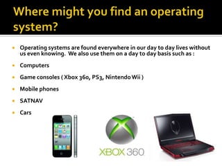 The purpose of an operating system | PPTX