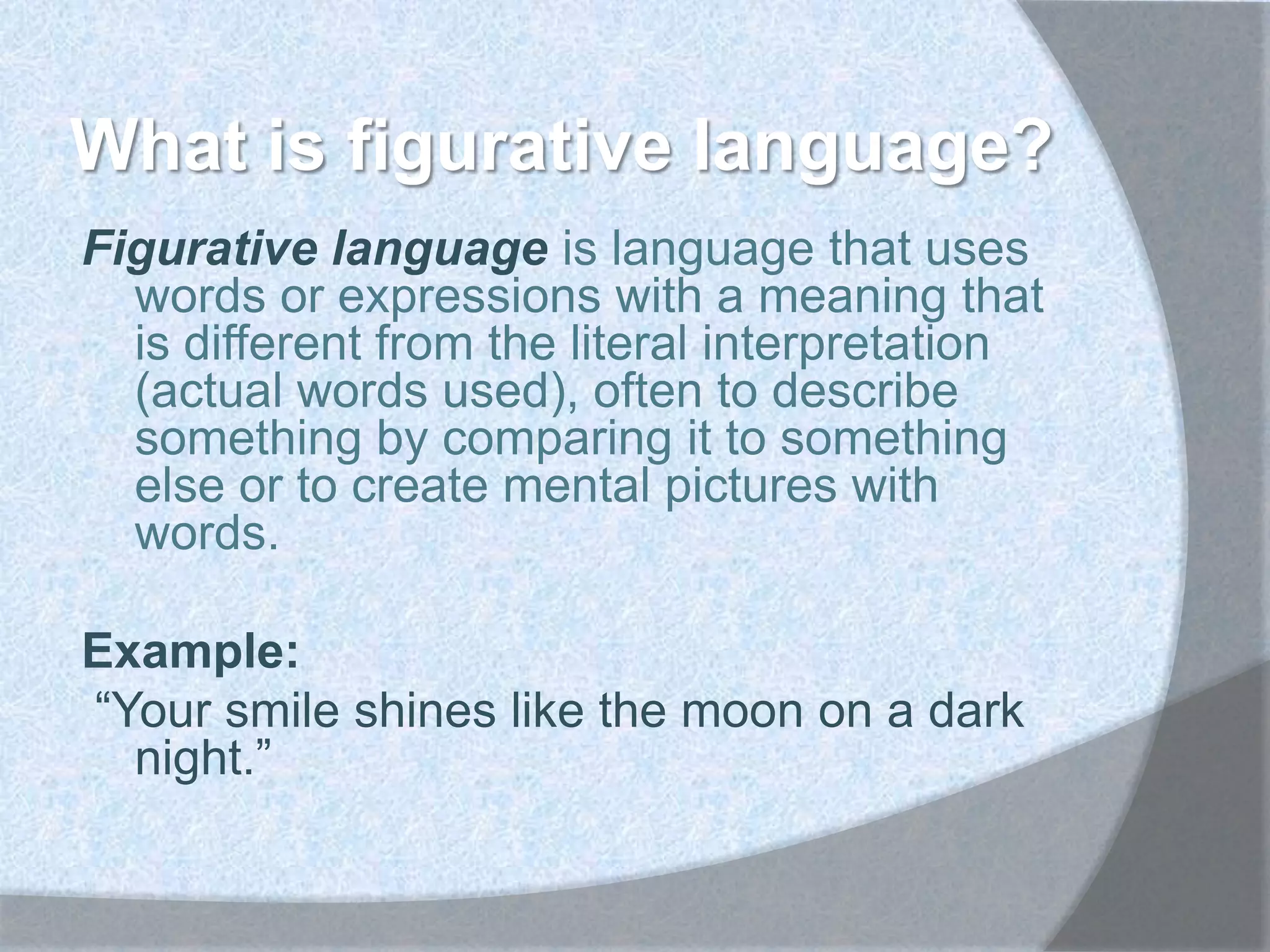 The Purpose of Figurative Language | PPTX
