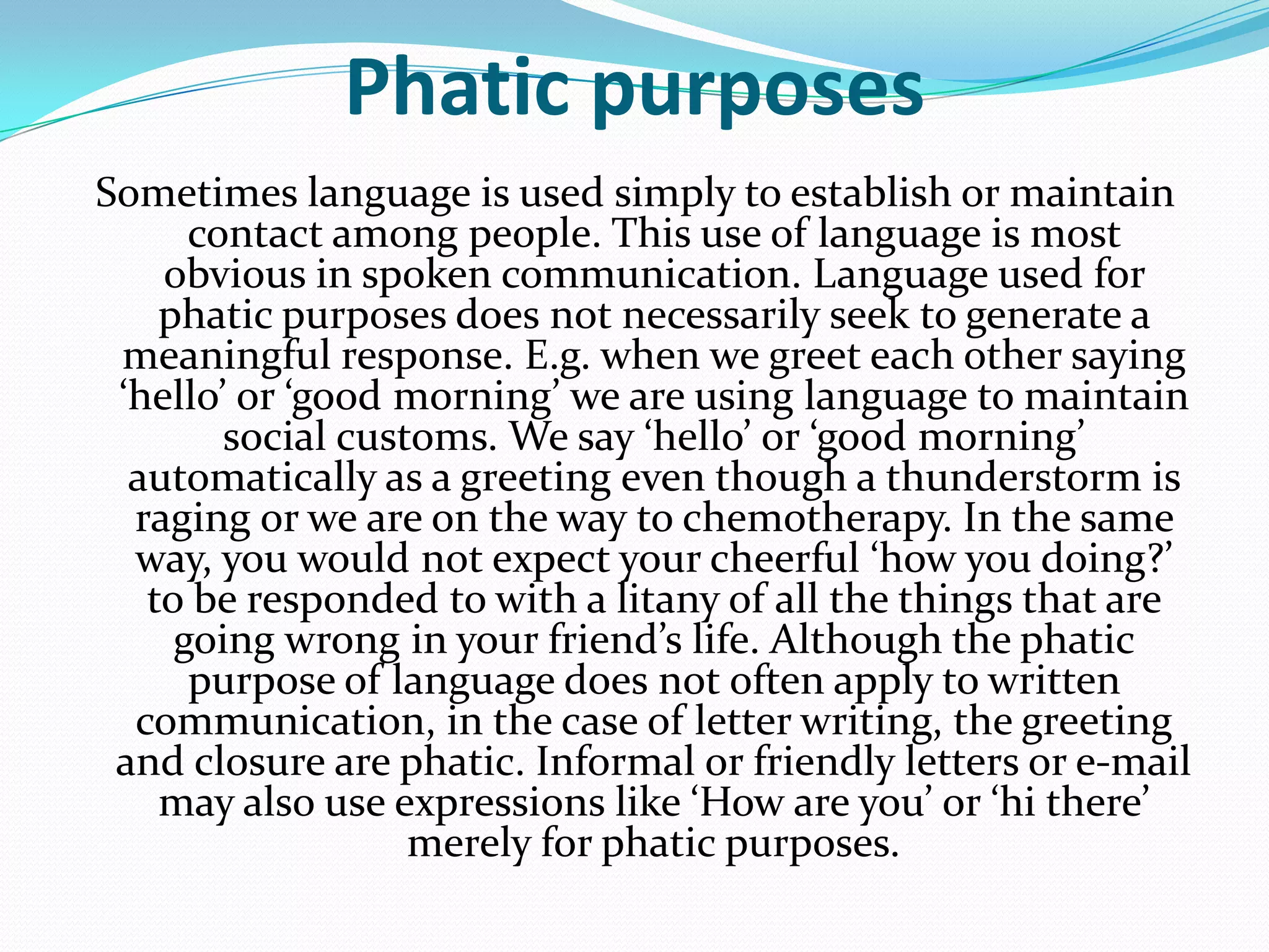 The purpose of language | PPTX