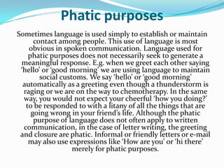 The purpose of language | PPTX
