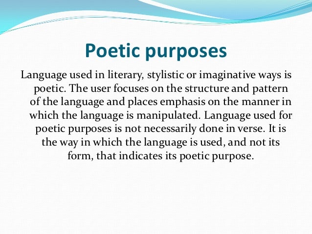 The Purpose Of Language The Purpose Of Language