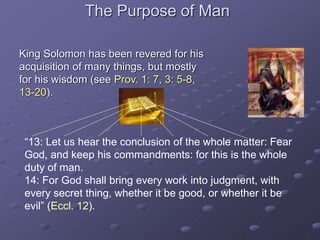 The Purpose of Man.ppt The responsibilities of man | PPT