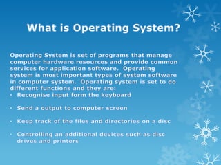 The purpose of operating systems | PPT