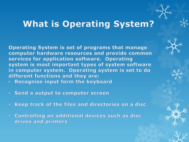 The purpose of operating systems | PPT