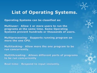 The purpose of operating systems | PPT