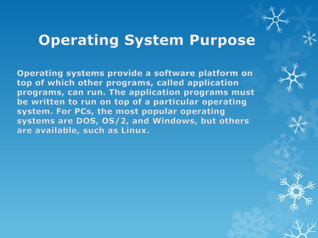 The purpose of operating systems | PPT