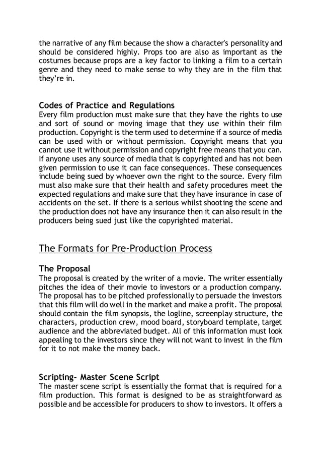 Pre-Production Requirements | DOCX