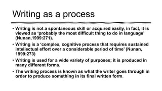 The purpose of writing | PPTX | Freelance Writing | Content Production