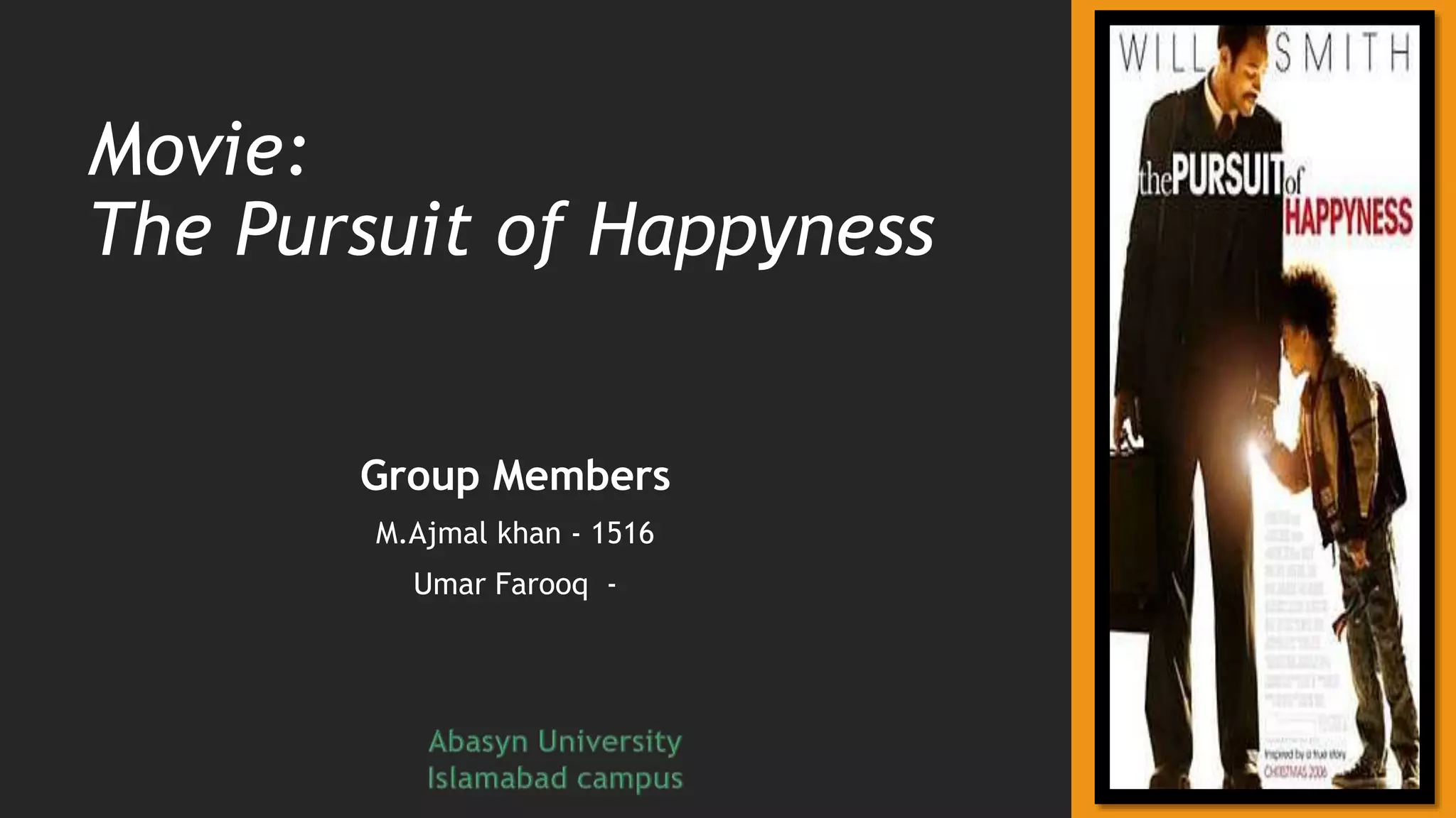 Lessons from The pursuit of happyness | PPTX