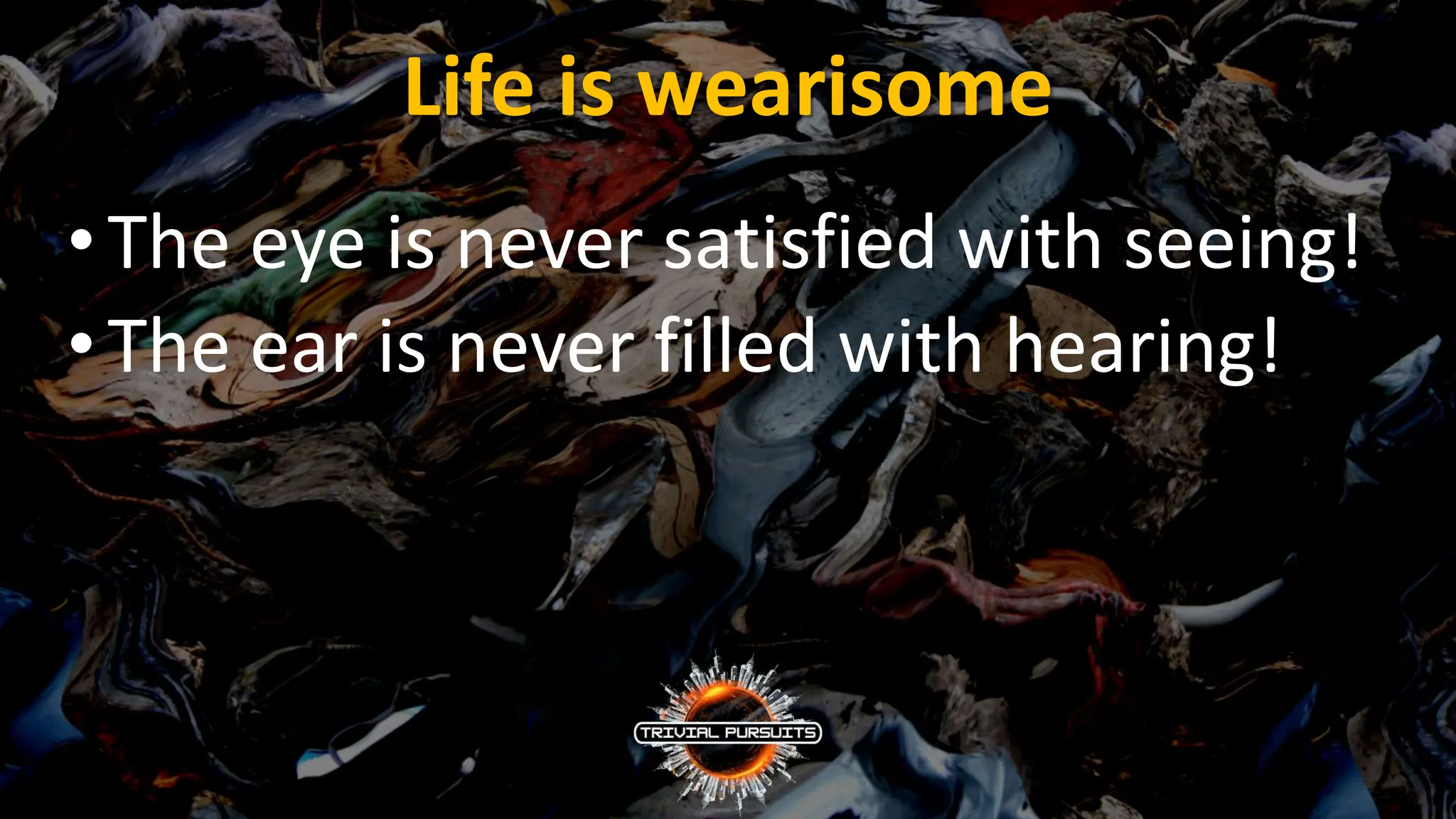 The Pursuit of Worldly Wisdom - Sermon Slides | PPTX