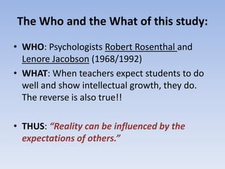 The pygmalion effect | PPTX