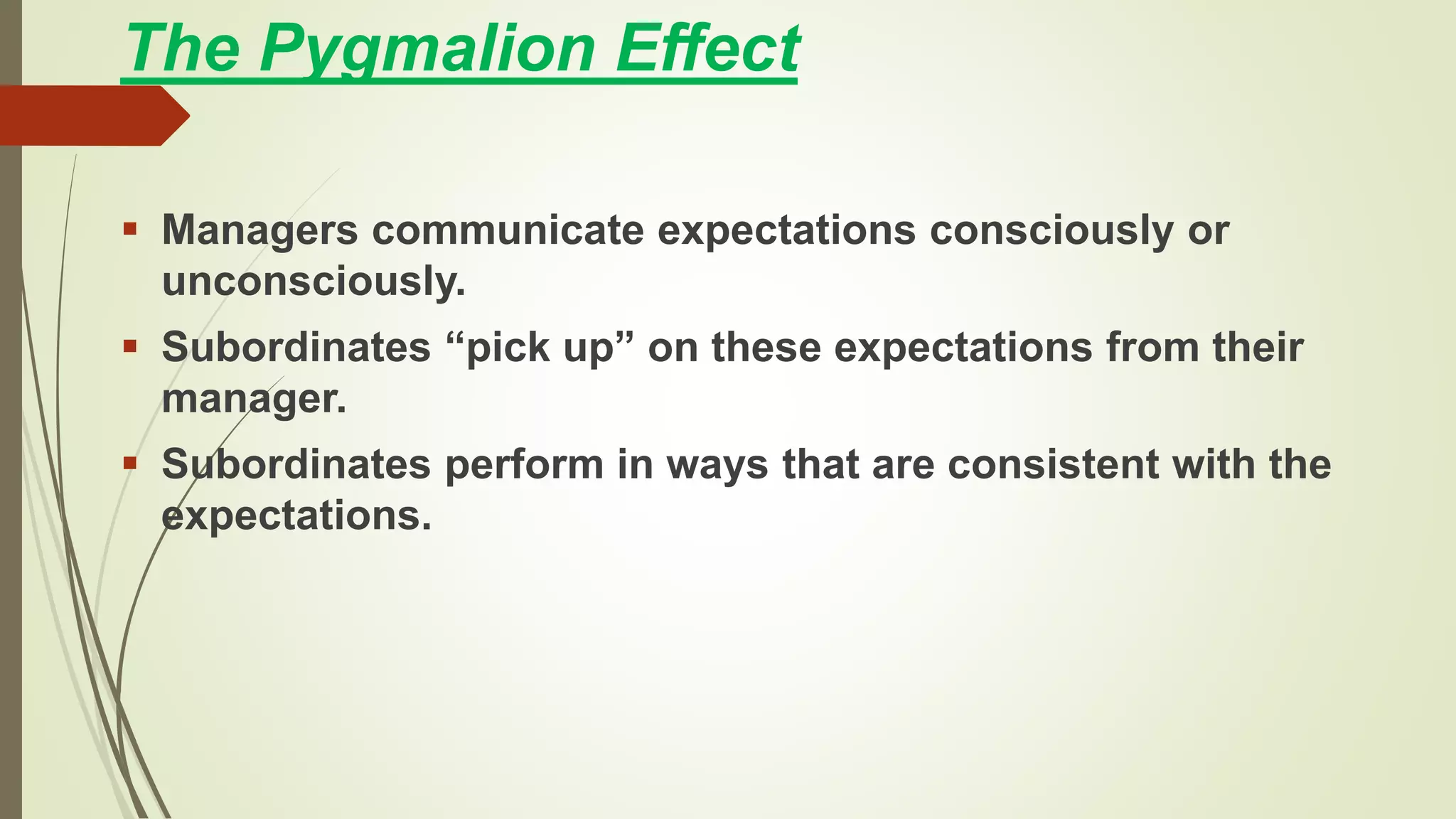 Pygmalion effect in Management | PPTX