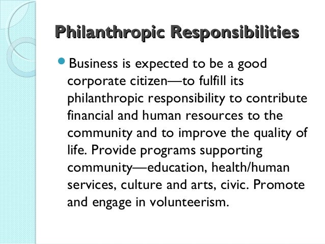 The pyramid of corporate social responsibility
