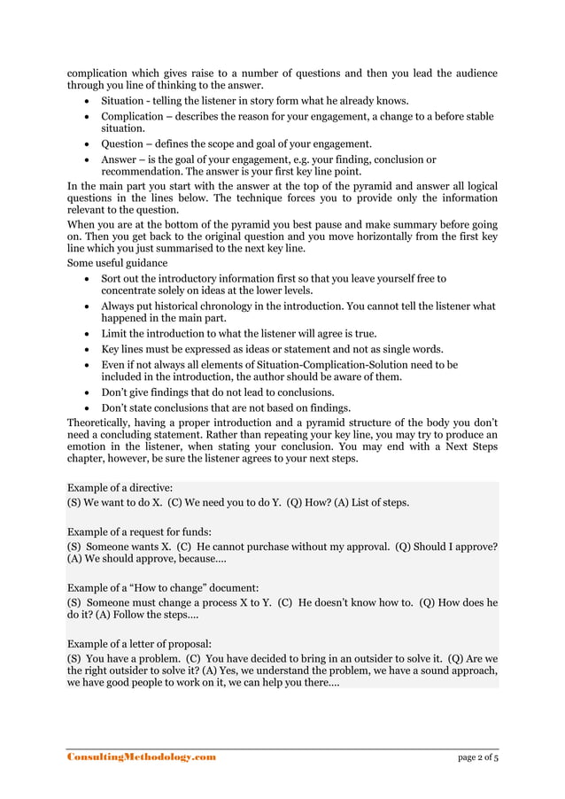 The pyramid principle | PDF