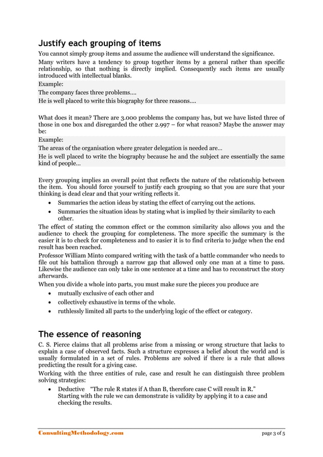 The pyramid principle by barbara minto | PDF | Science