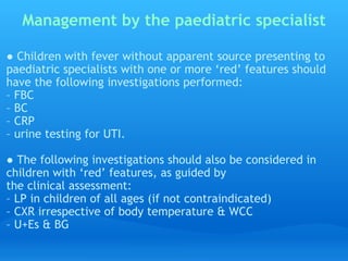 The Pyrexial Child | PPT | Infectious Diseases | Diseases and Conditions