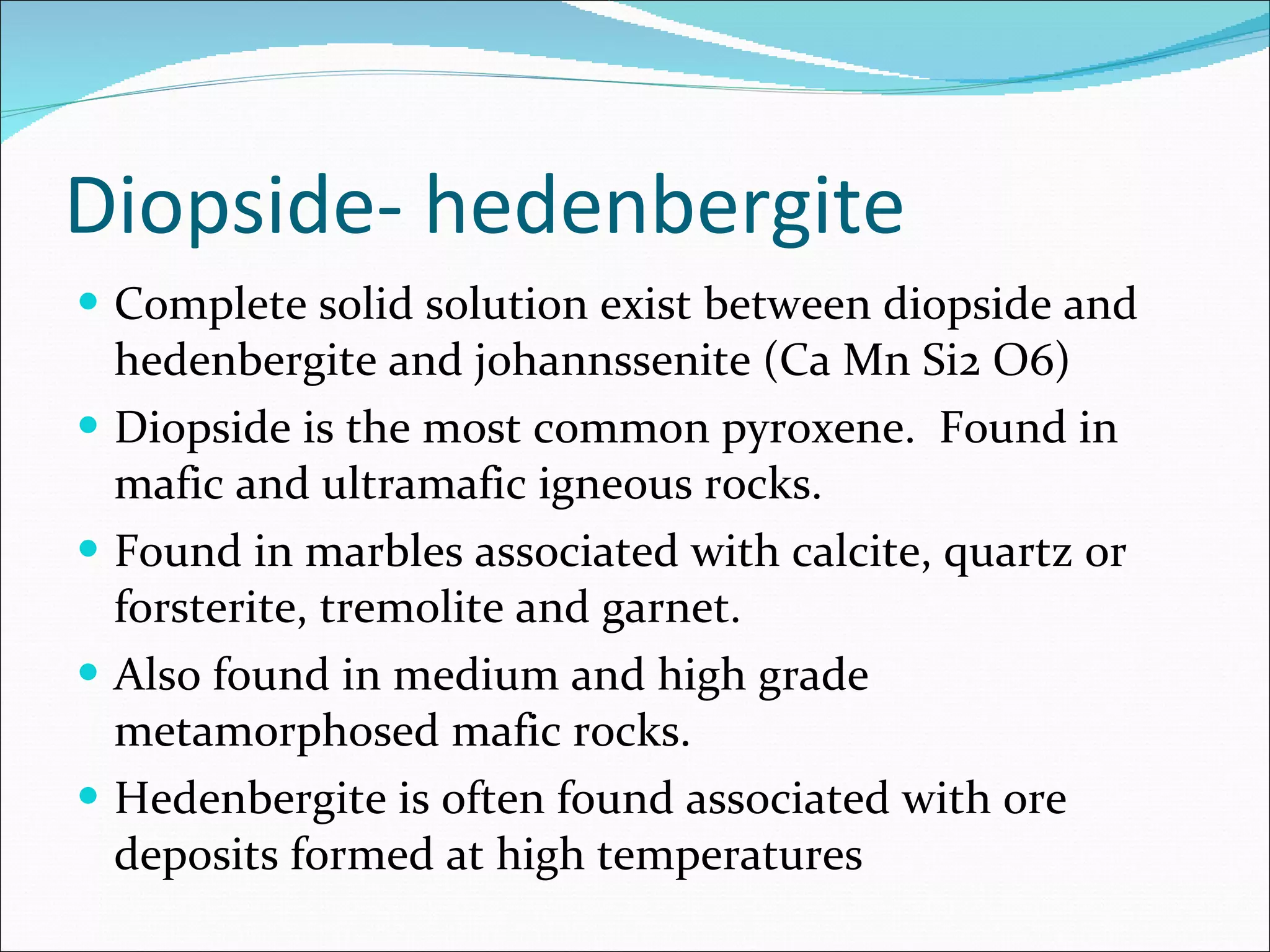 The pyroxene group of minerals03 | PPT