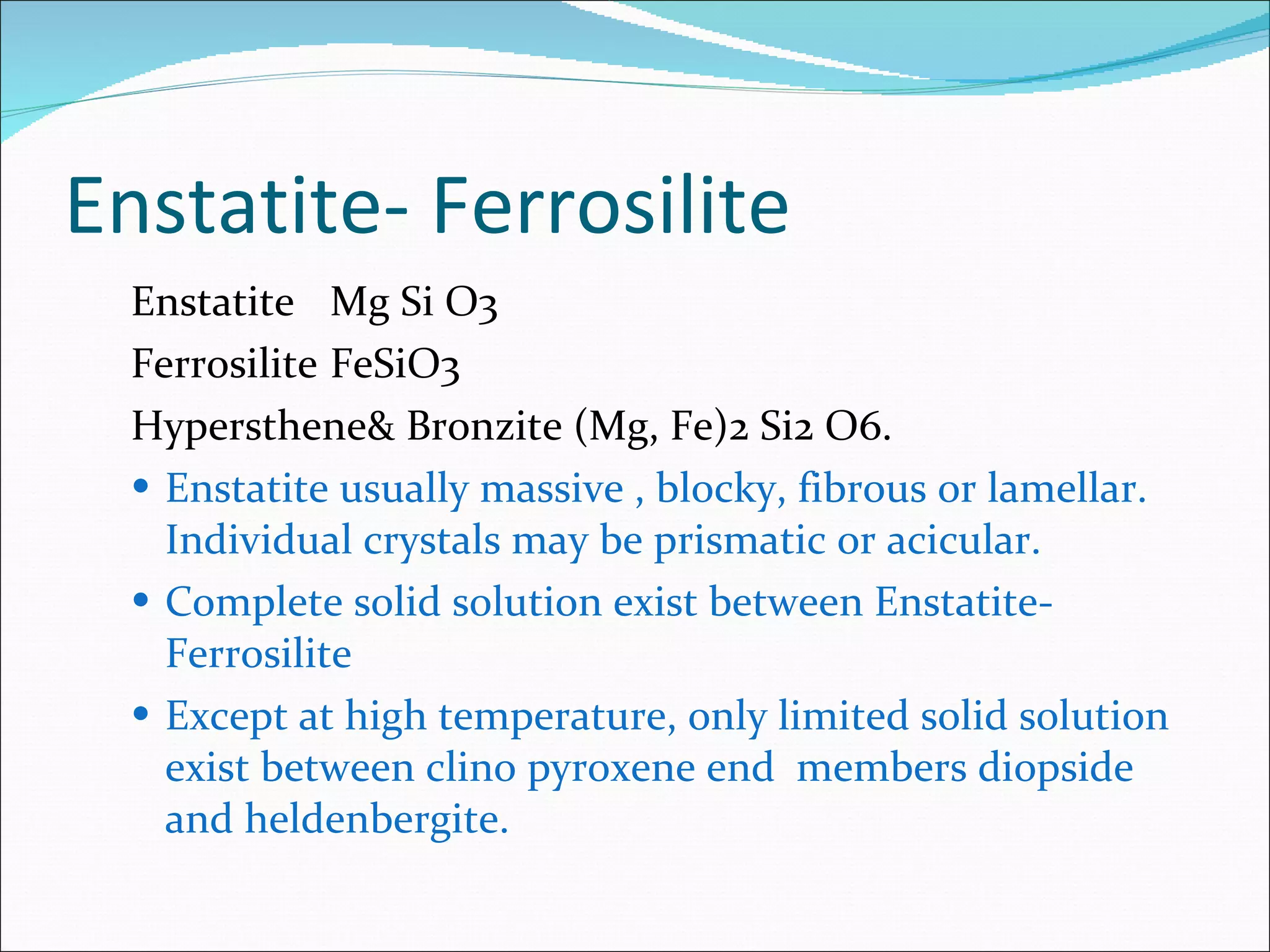 The pyroxene group of minerals03 | PPT