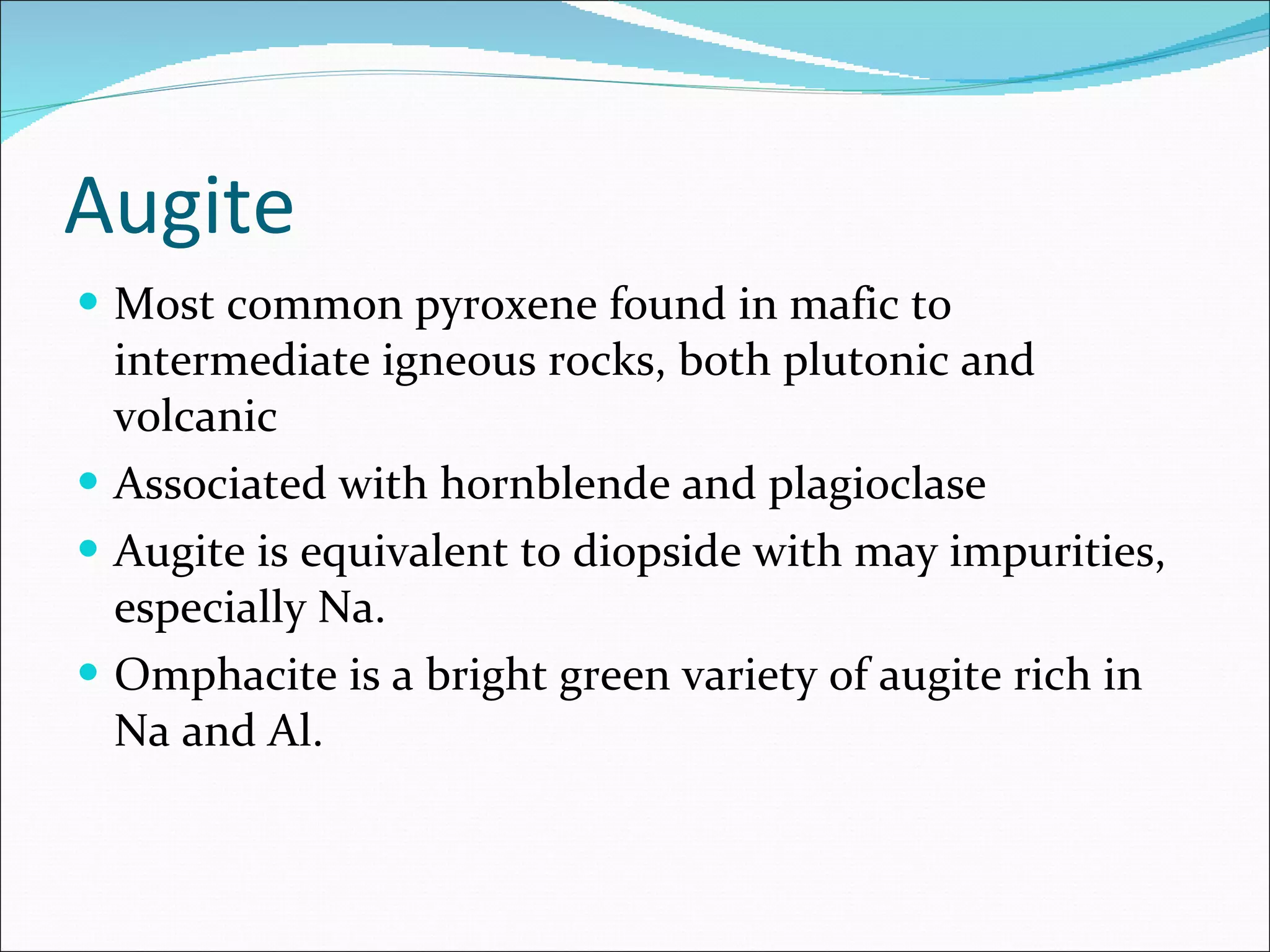 The pyroxene group of minerals03 | PPT