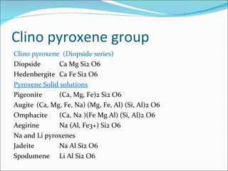 The pyroxene group of minerals03 | PPT