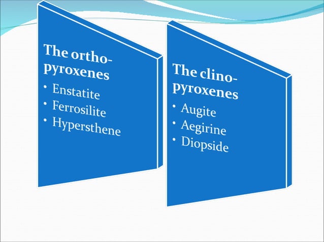 The pyroxene group of minerals03 | PPT | Geology | Science