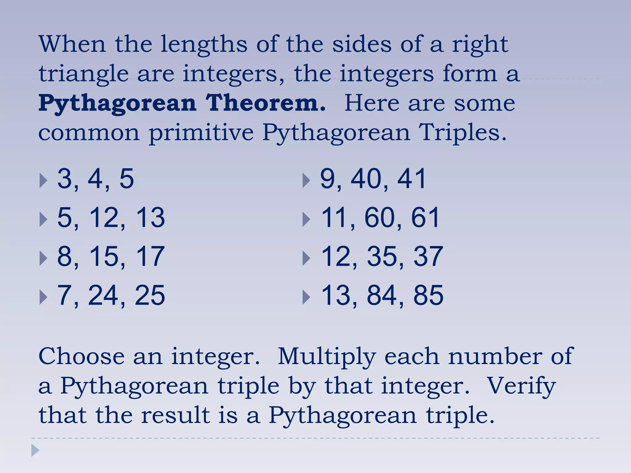 The Pythagorean Theorem | PPTX