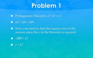 The pythagorean theorem | PPTX