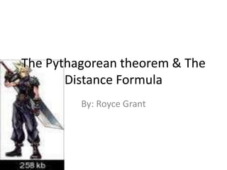 The pythagorean theorem & the distance formula | PPT