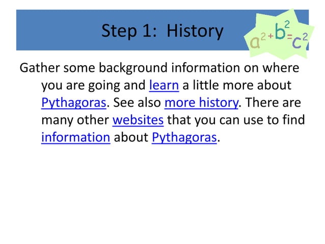 The pythagorean theorem webquest mathconn | PPTX