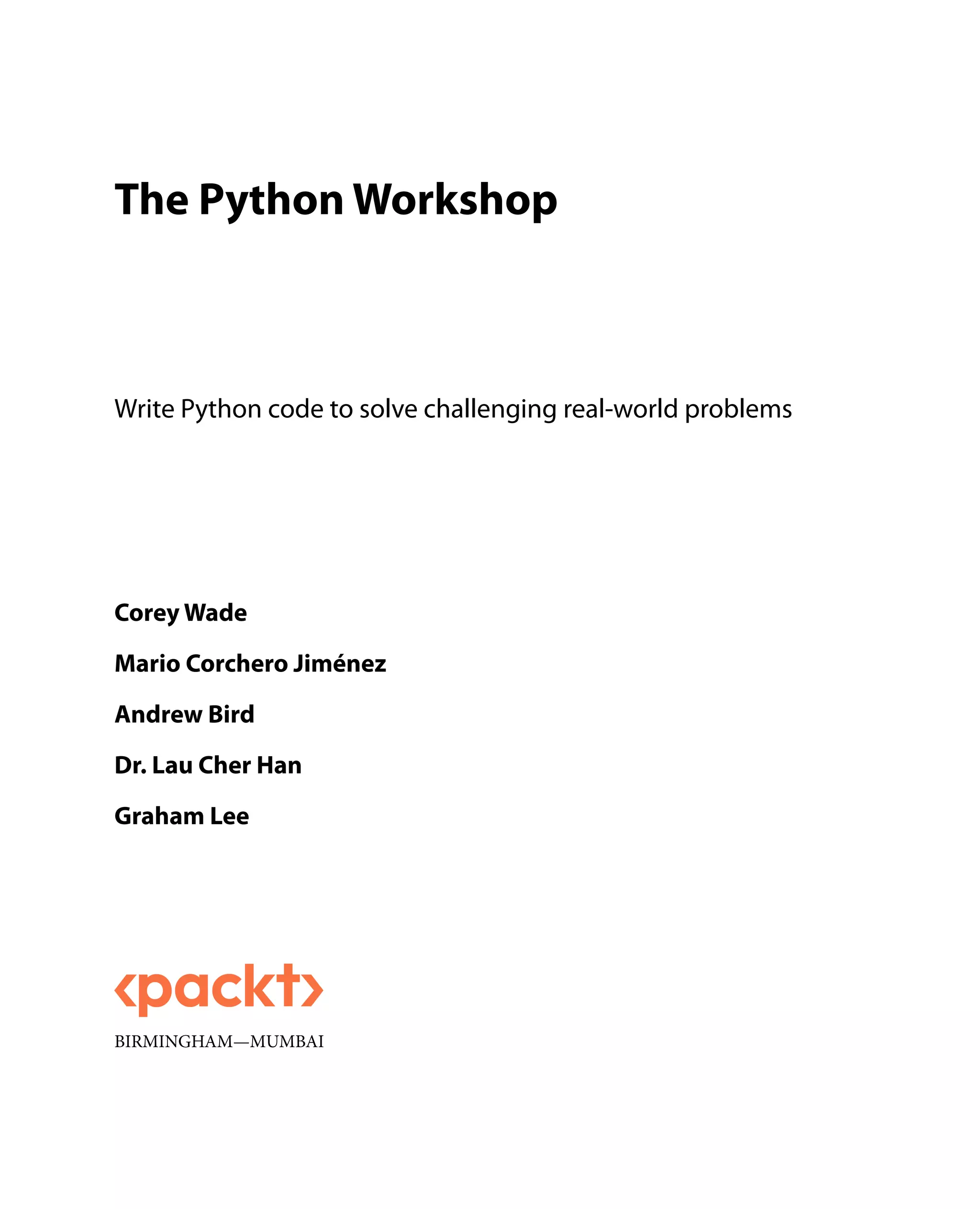 The Python Workshop.pdf