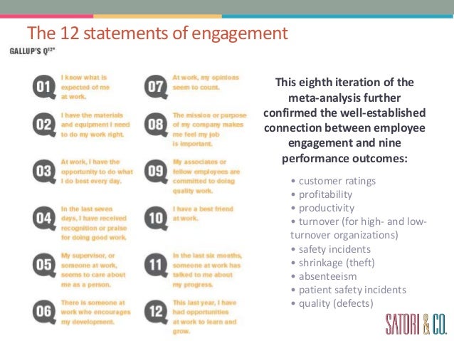 The Q12's of engagement