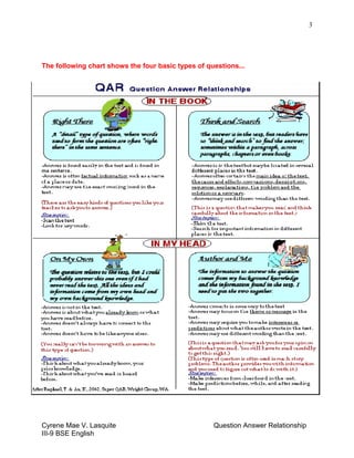 The qar approach | PDF | Educational Assessment | Education