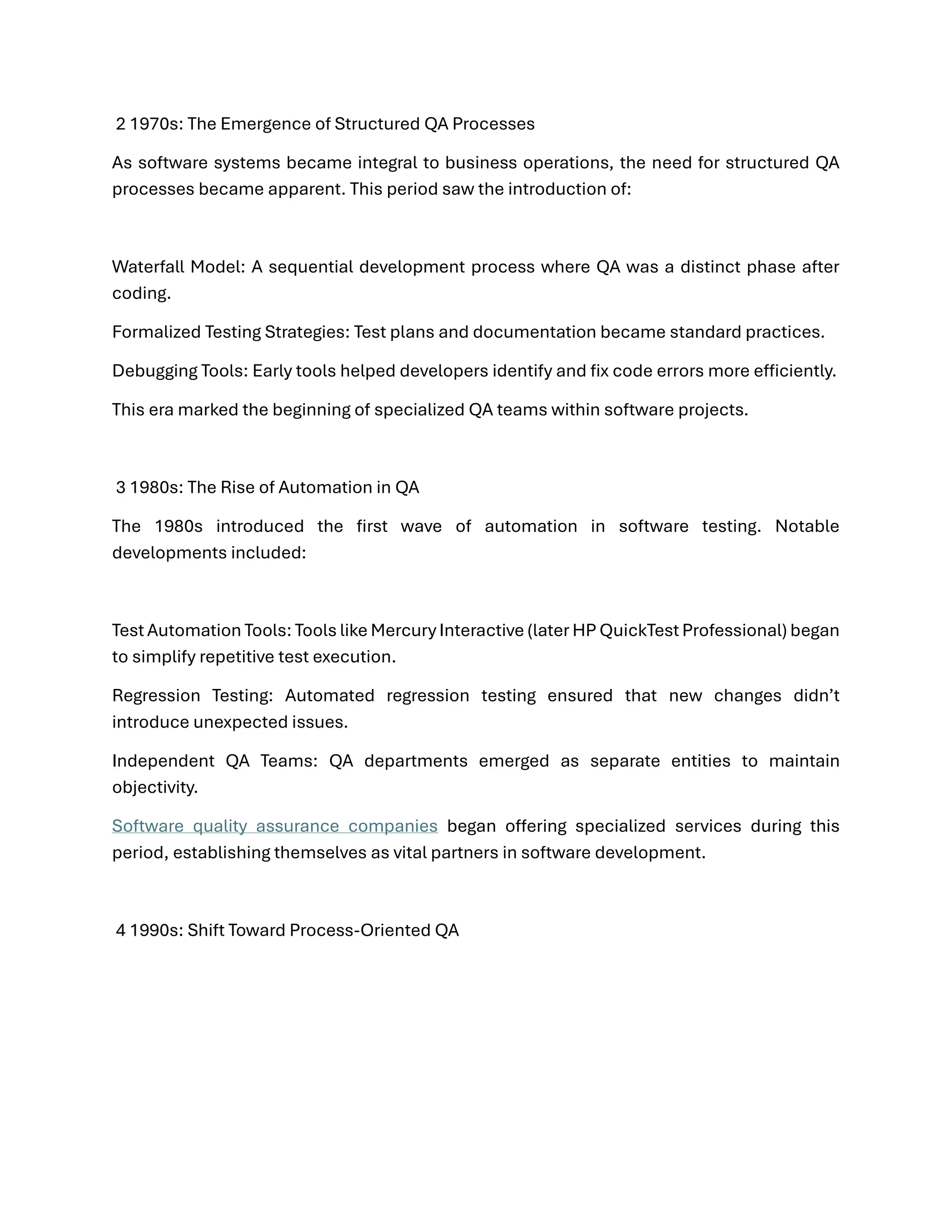 The QA Timeline - Key Milestones in the Evolution of Quality Assurance ...