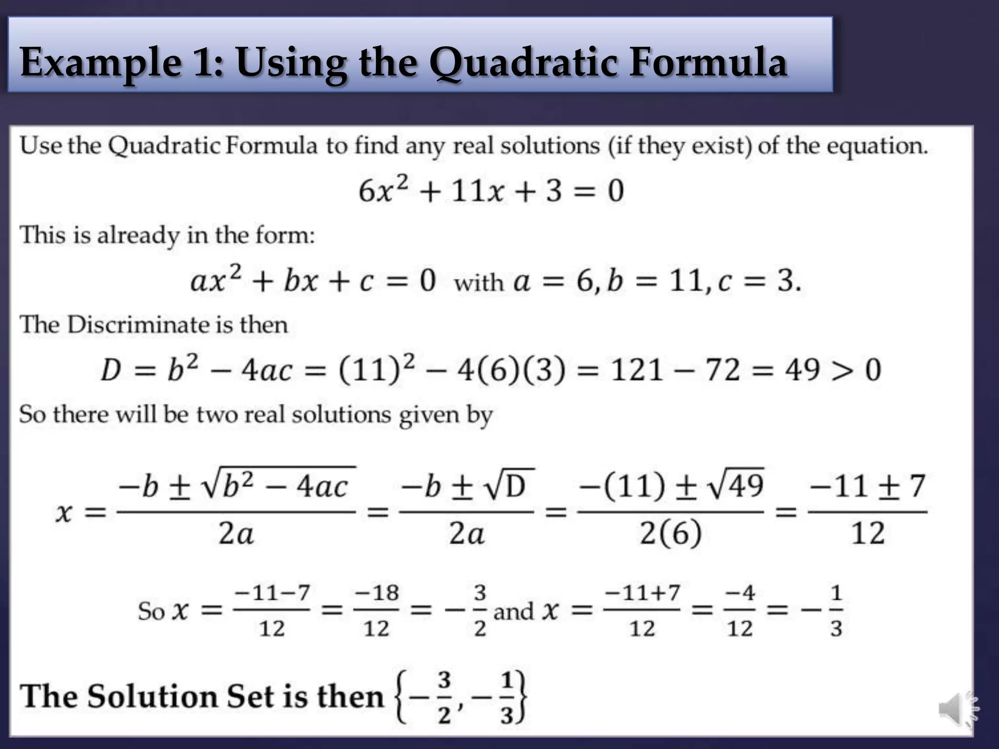 The Quadratic Formula | PPTX | Physics | Science