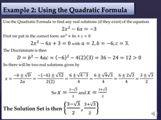 The Quadratic Formula | PPT