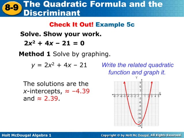 The Quadratic Formula and the Discriminant (1).ppt