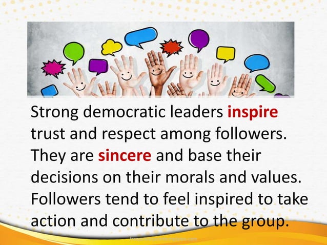 The qualities of a democratic leader | PPTX | Executive Leadership ...