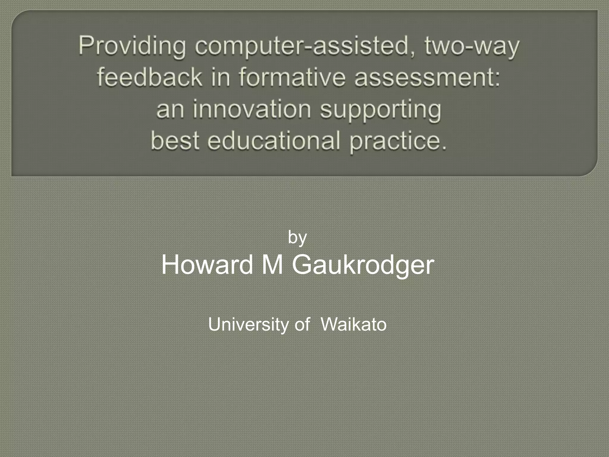 The Quality Assessment System (QAS) | PPT