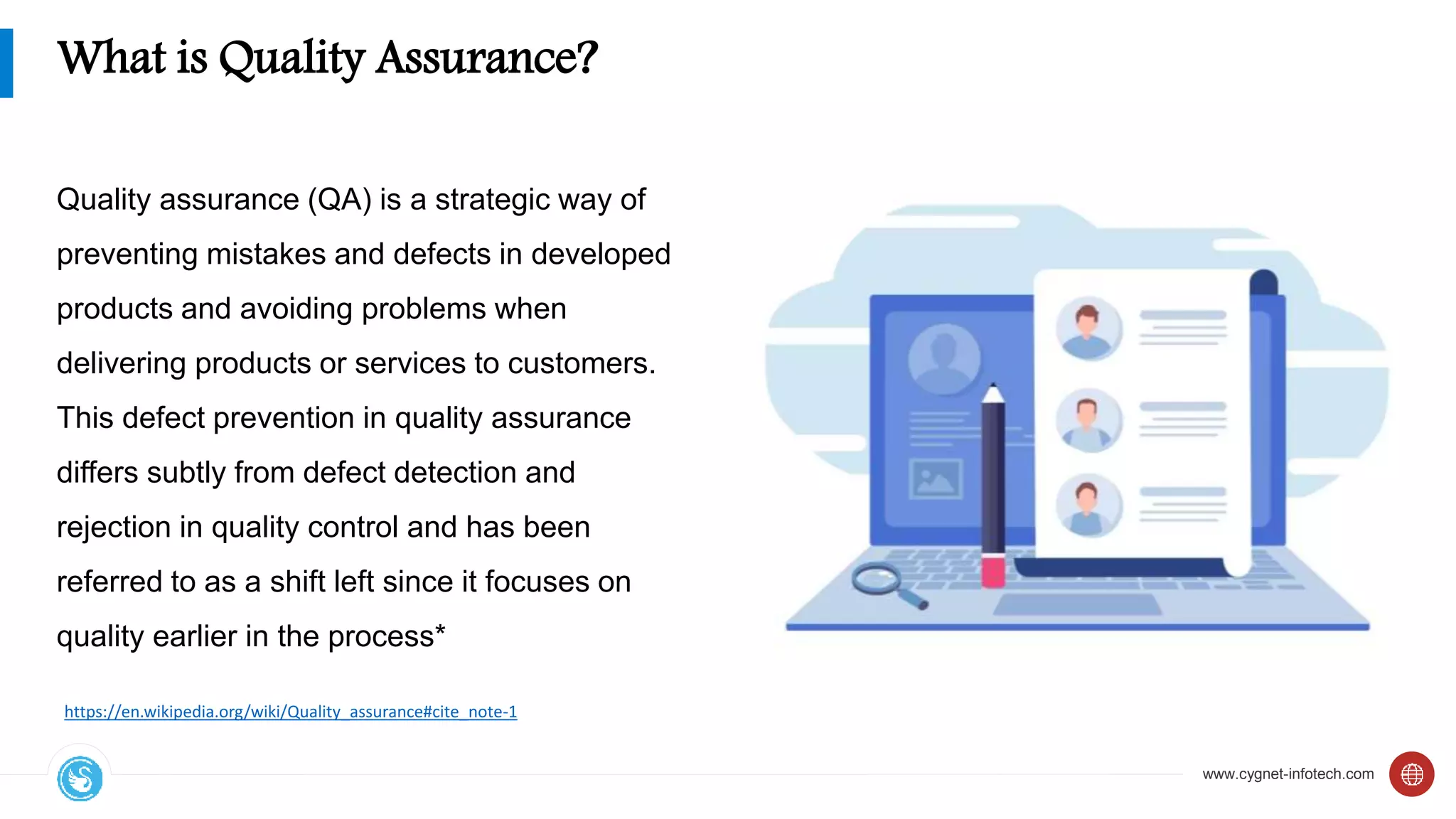 The quality assurance checklist for progressive testing | PPT
