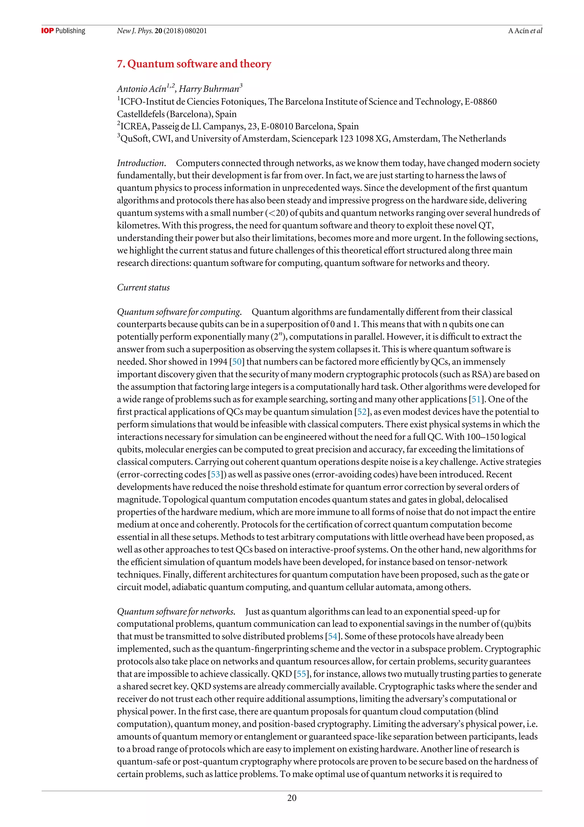 The quantum technologies roadmap | PDF | Physics | Science