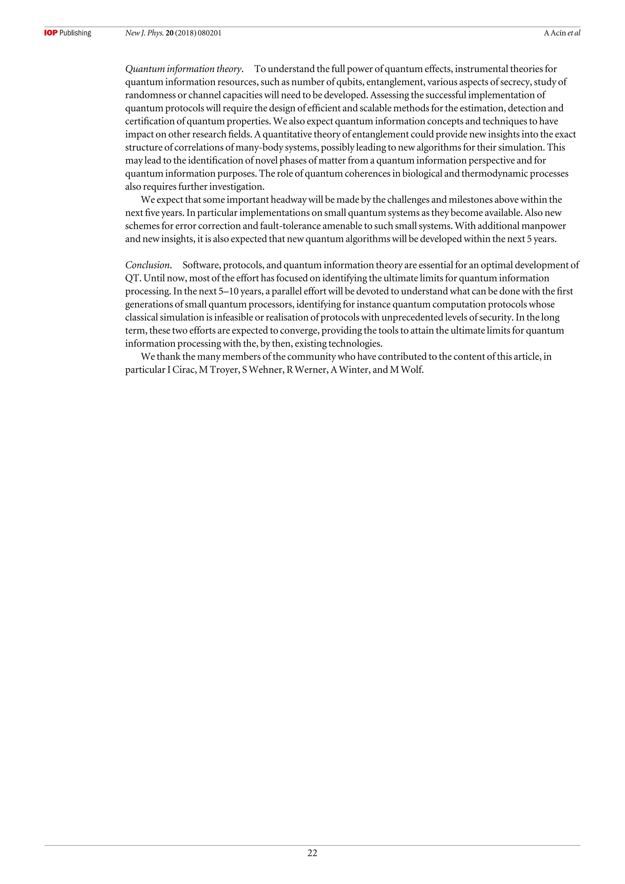 The quantum technologies roadmap | PDF | Physics | Science