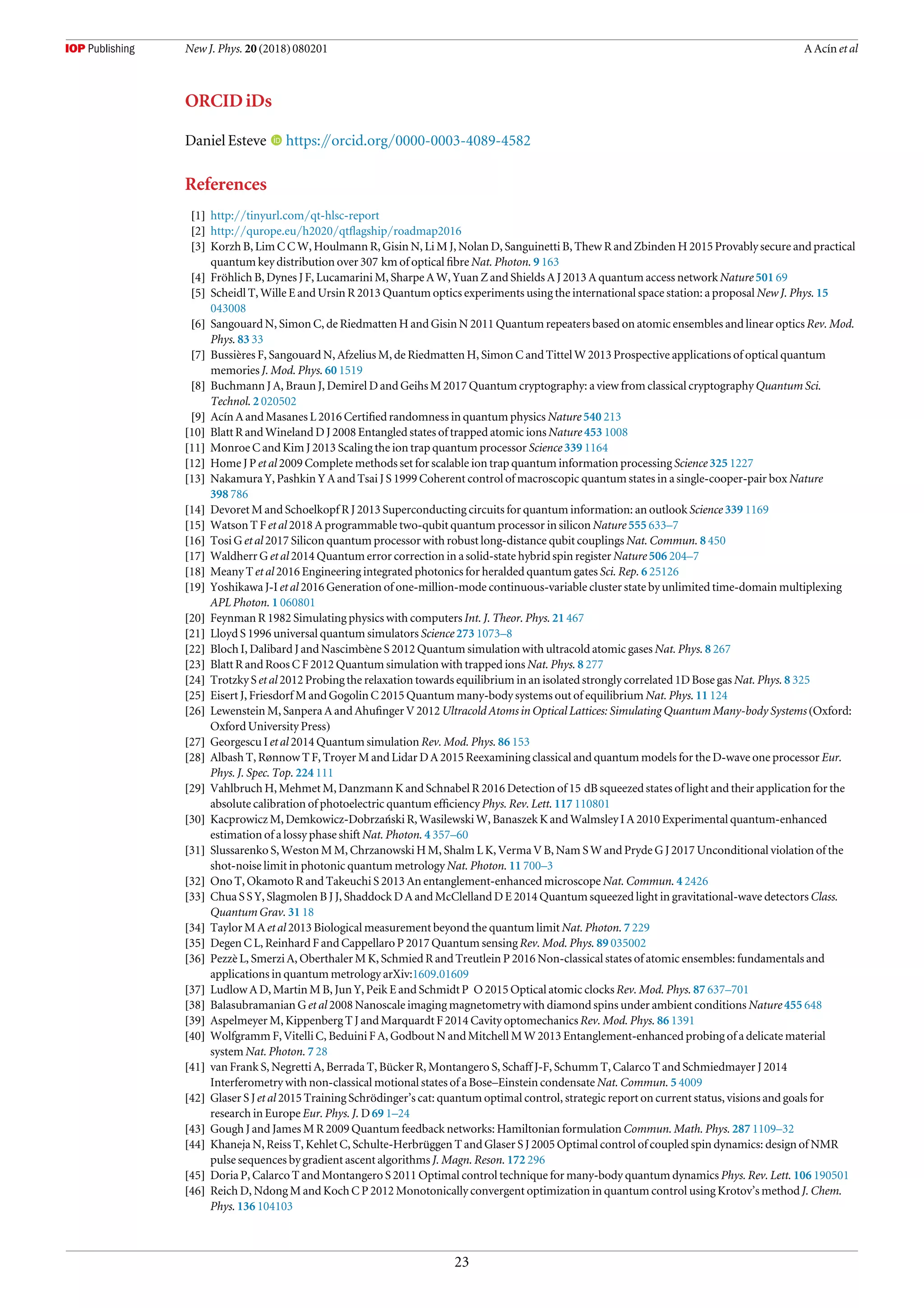 The quantum technologies roadmap | PDF | Physics | Science