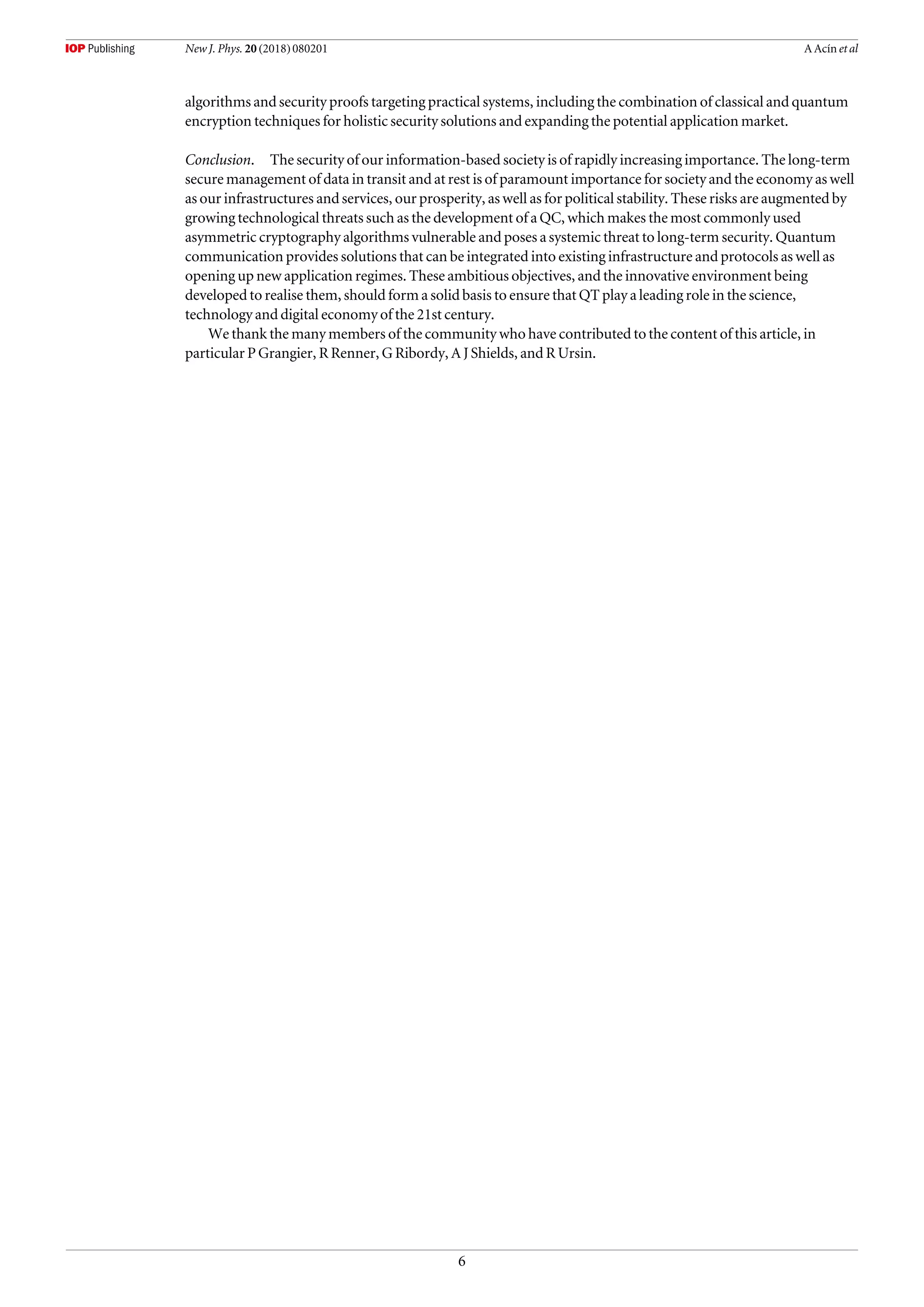 The quantum technologies roadmap | PDF | Physics | Science