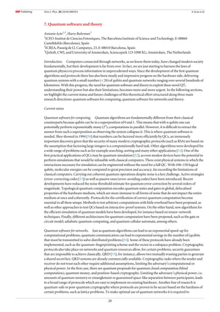 The quantum technologies roadmap | PDF | Physics | Science